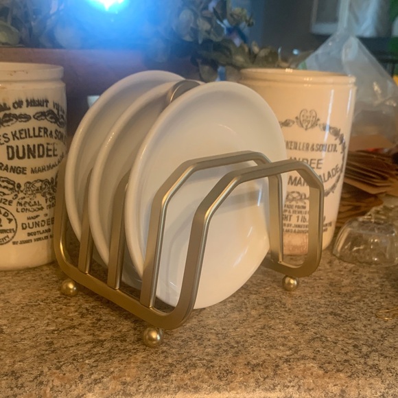 Dining | Vintage Butter Pat Holder With 3 White Butter Pats | Poshmark